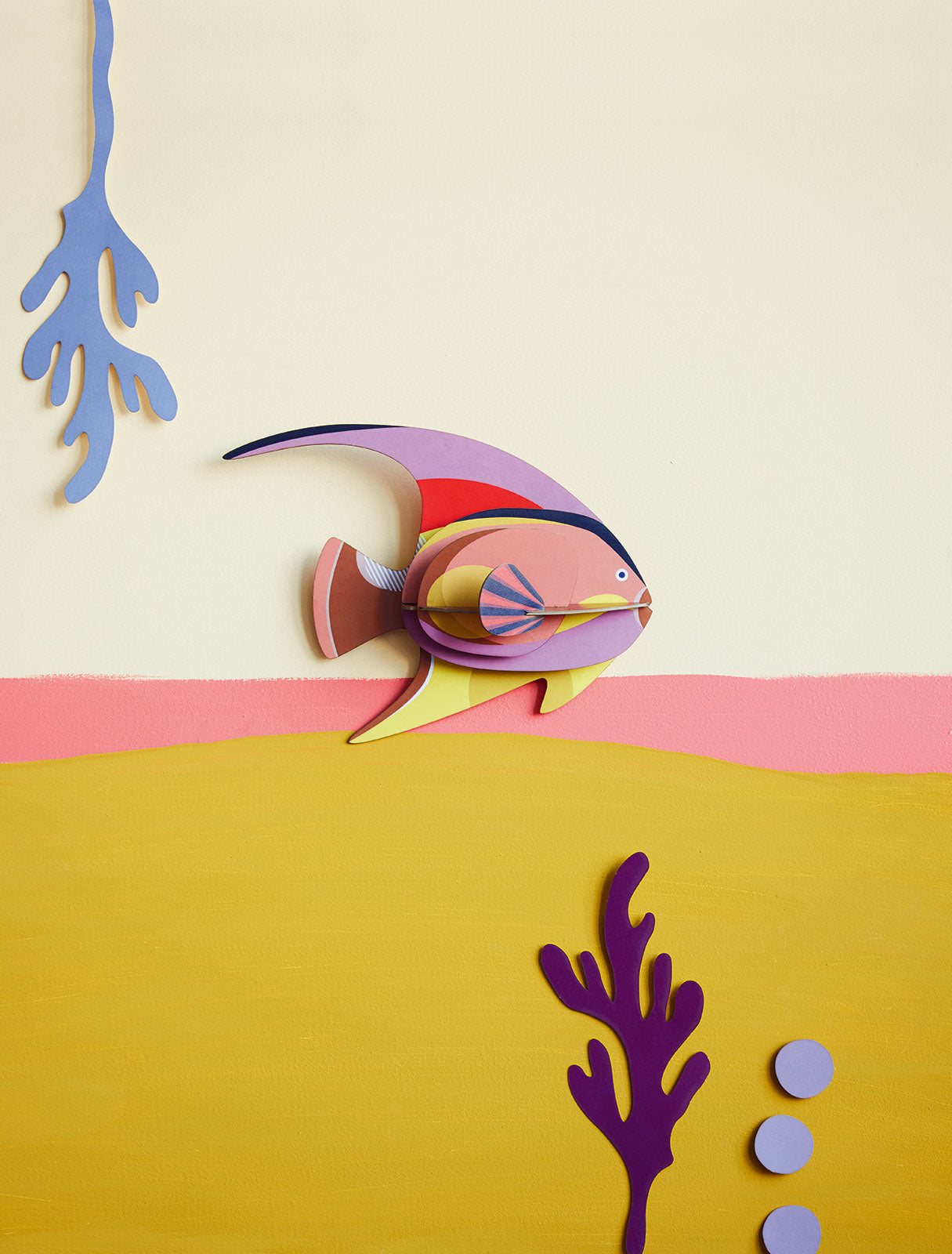 Fish 3D Wall Art made of recycled cardboard – Gigglewick Gallery